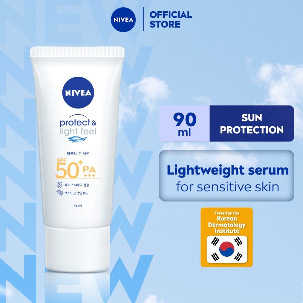 NIVEA Sun Protect & Light Feel Serum Sunscreen for Sensitive Skin with ...