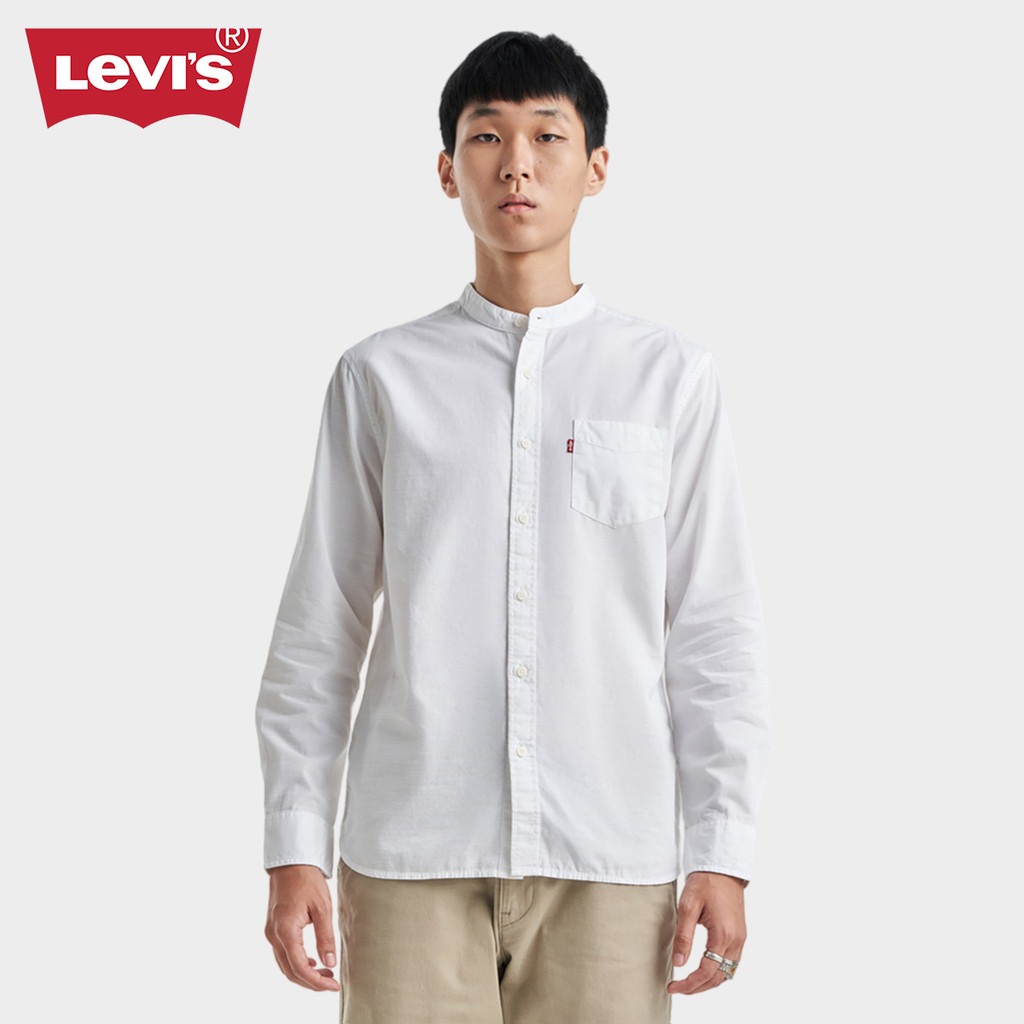Levi's® Men's Banded Collar 1 Pocket Shirt 47784-0019 | Shopee Philippines