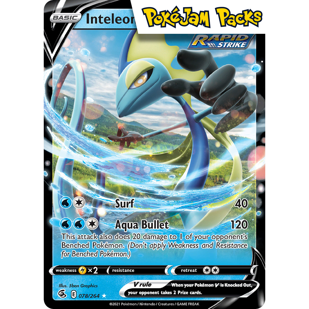 Inteleon V - 078/264 - Ultra Rare - Fusion Strike - Pokemon TCG ...