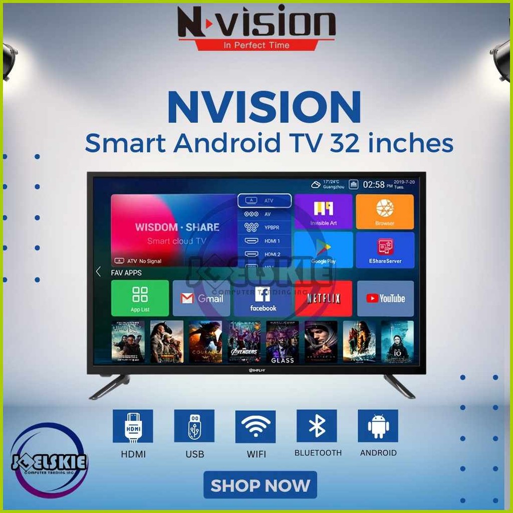NVISION,dP32=j:Inch@I+SMART e+a+d+G+w+TV With Youtube Netflix ANDROID 9.0 System | Shopee ...