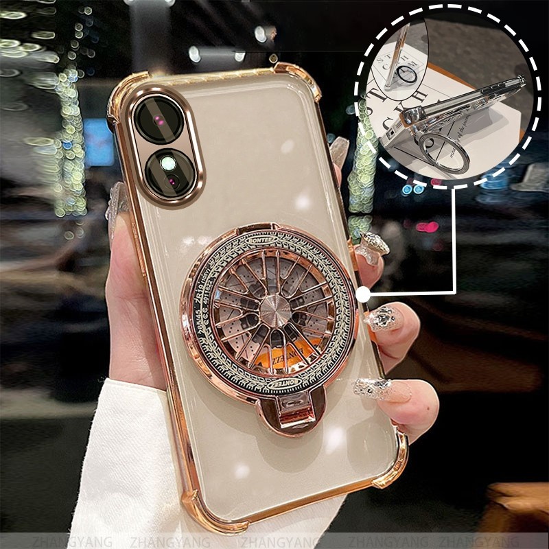Case For OPPO A18 A38 A17 Four corner anti drop electroplated phone ...