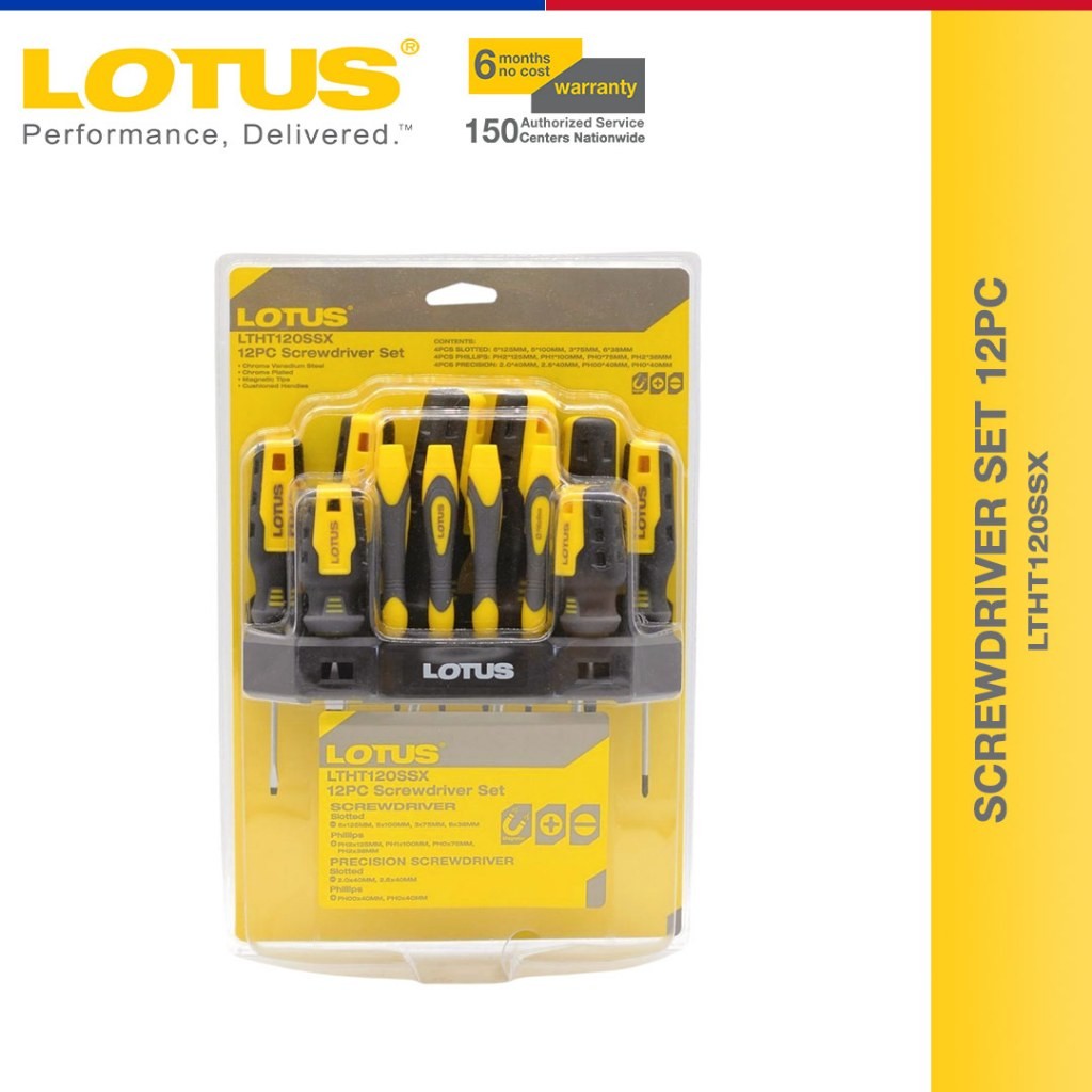Lotus Screwdriver Set 12PC LTHT120SSX - Hand Tools | Tool Set | Shopee ...