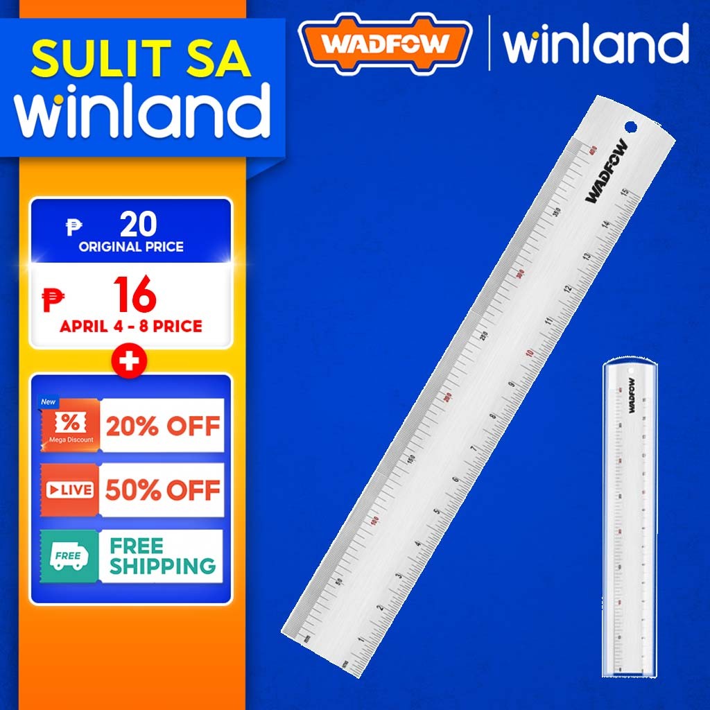 Wadfow by Winland Heavy Duty 6" /150Mm Stainless Steel Ruler With ...