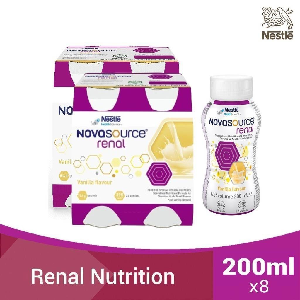 NOVASOURCE Renal Specialized Nutritional Formula 200ml - Pack of 8 ...