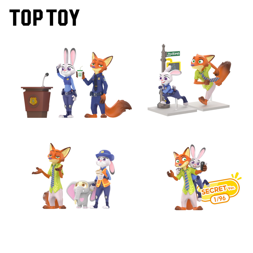 TOP TOY Disney Zootopia Judy & Nick Story Series Figures Blind Box Set ...