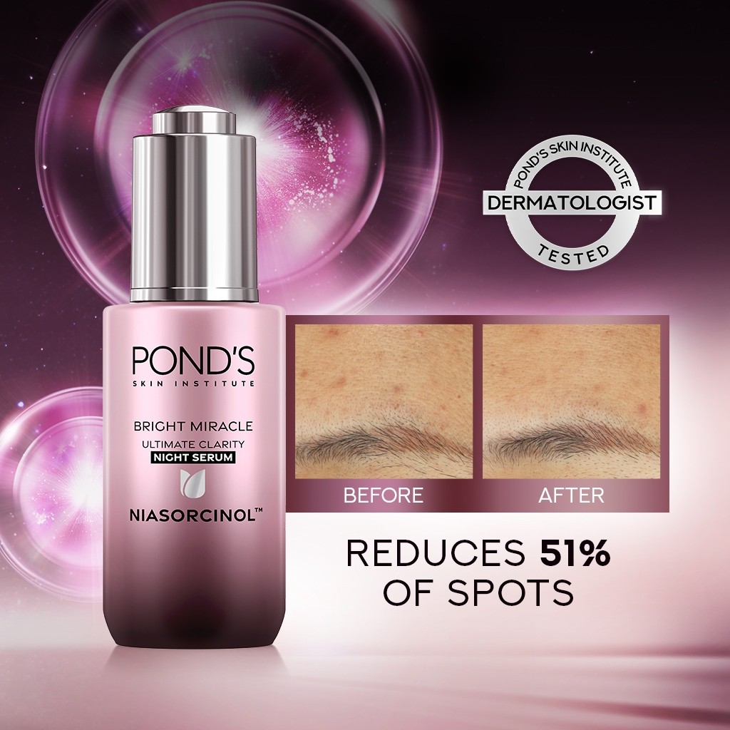 POND'S Bright Miracle Night Serum 30G with Niasorcinol (Niacinamide and ...