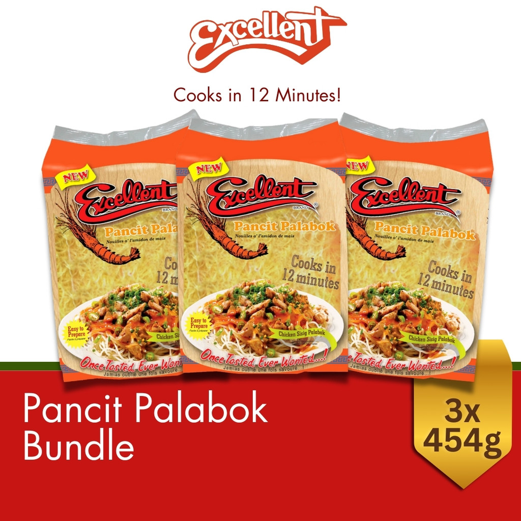 [Bundle of 3] Excellent Pancit Palabok 454g | Shopee Philippines