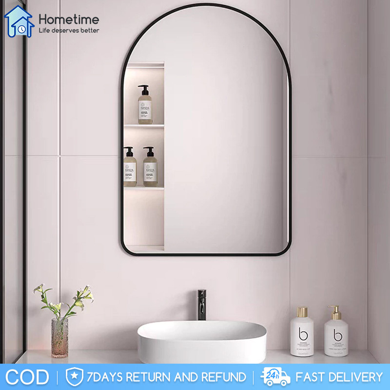 Bathroom Mirror Wall Mounted Mirror Arch Wall Mirror With Shelf Makeup ...