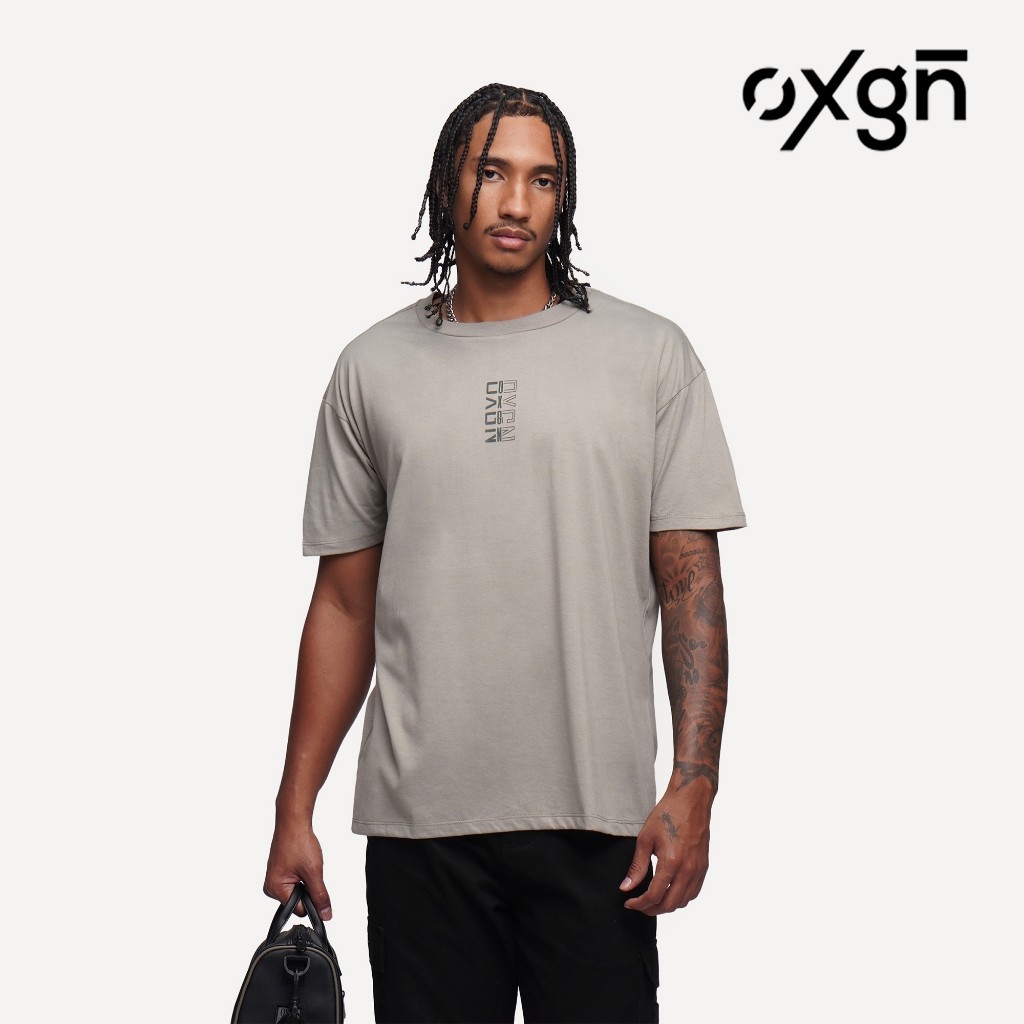 OXGN Logo Graphic T-Shirt For Men (Moss Green/Thyme) | Shopee Philippines