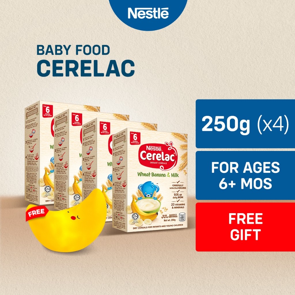 [FREE RAMADAN LAMP] Cerelac Wheat Banana & Milk Infant Cereal 250g ...