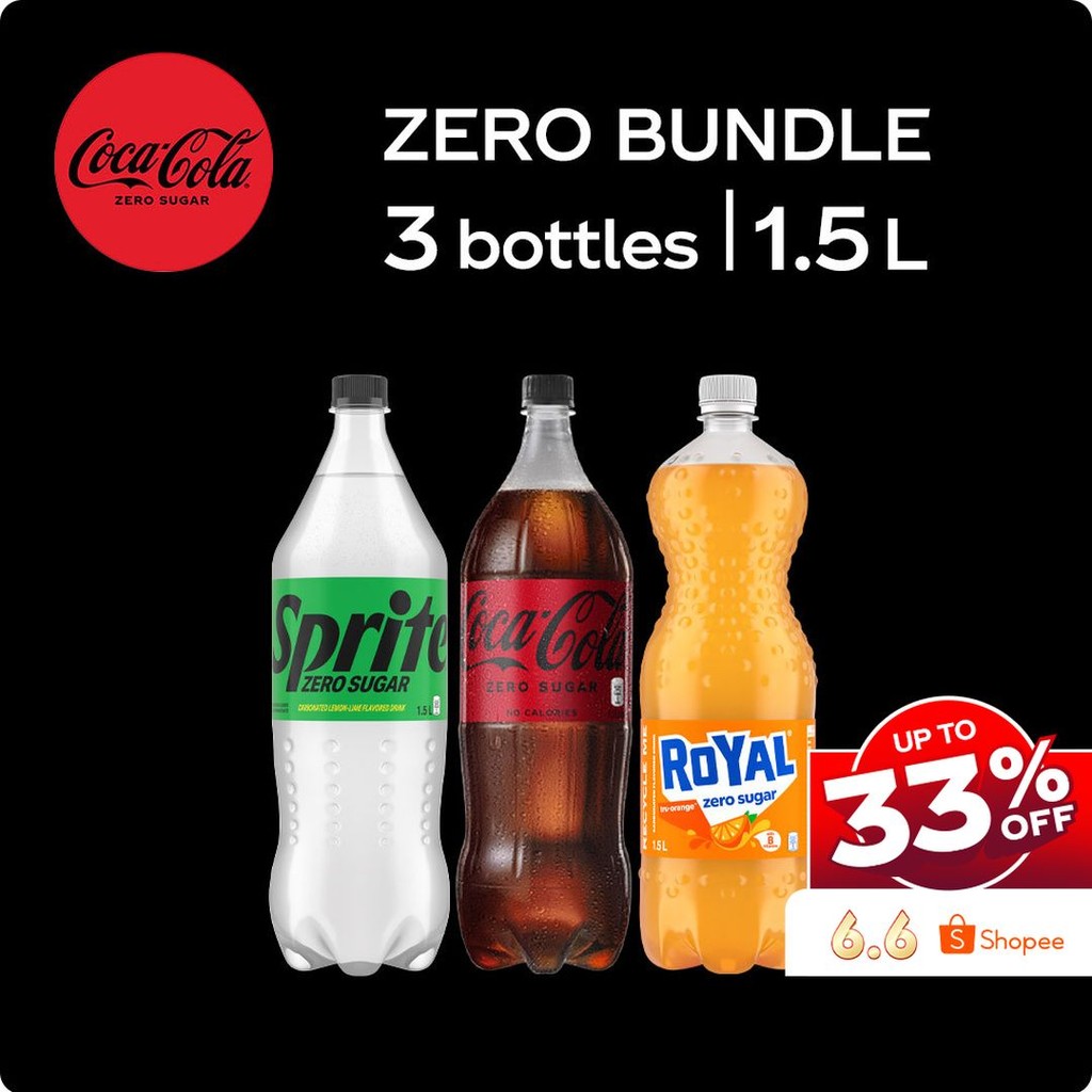 Coca-Cola, Royal, Sprite Zero Sugar Softdrinks Bundle 1.5L - Pack of 3 ...