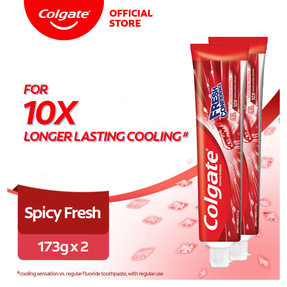 Colgate Fresh Confidence Gel Toothpaste with Cooling Crystals Spicy ...