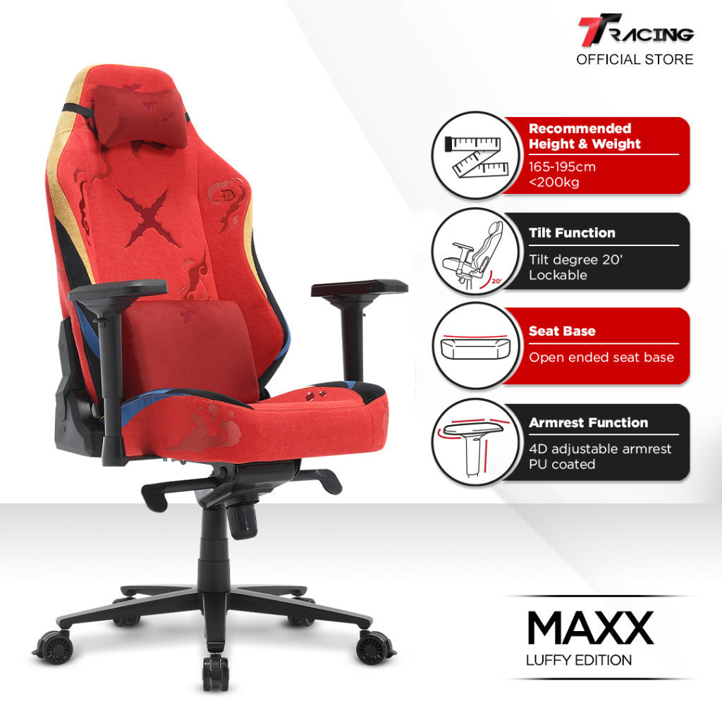 TTRacing Maxx Luffy Edition Air Threads Fabric Gaming Chair | One Piece ...