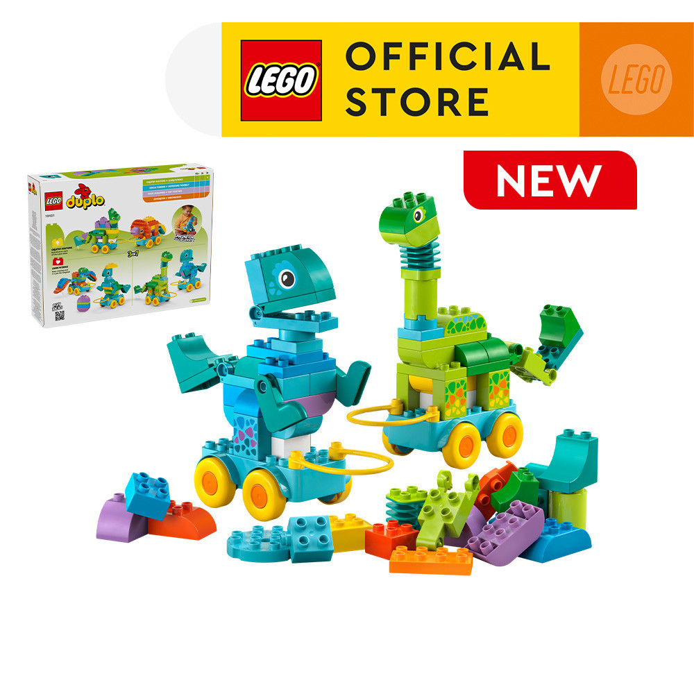 LEGO® DUPLO 10451 3in1 Dinosaurs on Wheels, Age 3+, Building Blocks ...