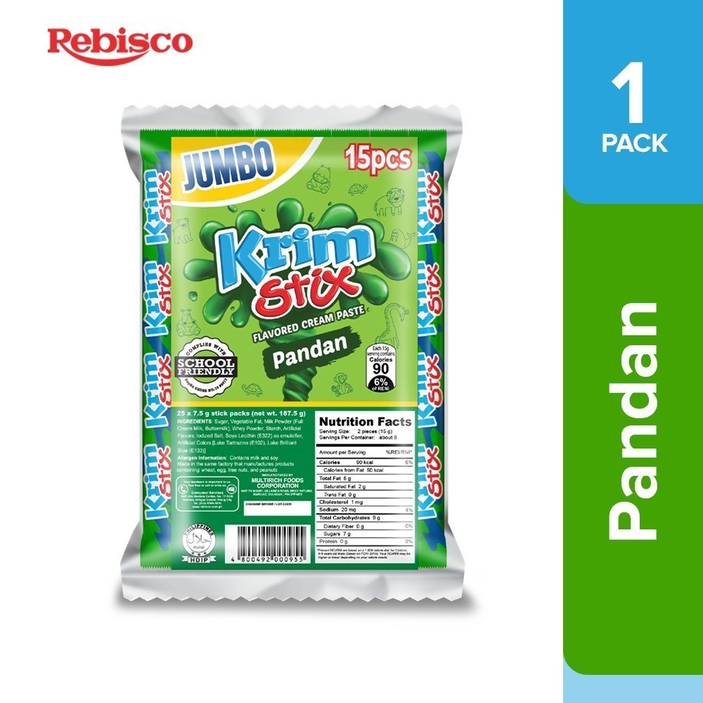 KRIMSTIX PANDAN 7.5g x 15 pcs | Shopee Philippines