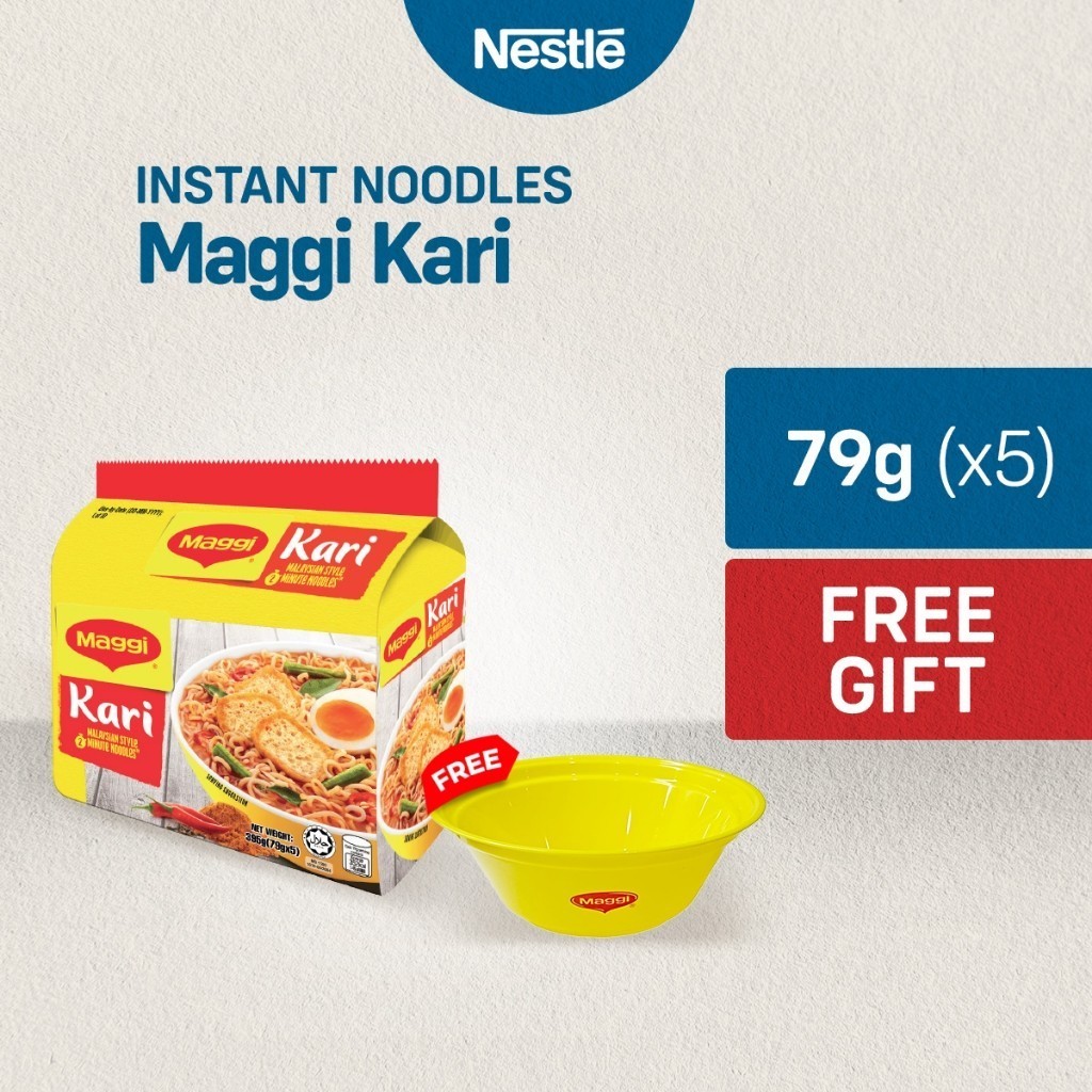 [FREE RAMADAN MAGGI BOWL] Maggi Kari Noodles 79g - Pack of 5 | Shopee ...