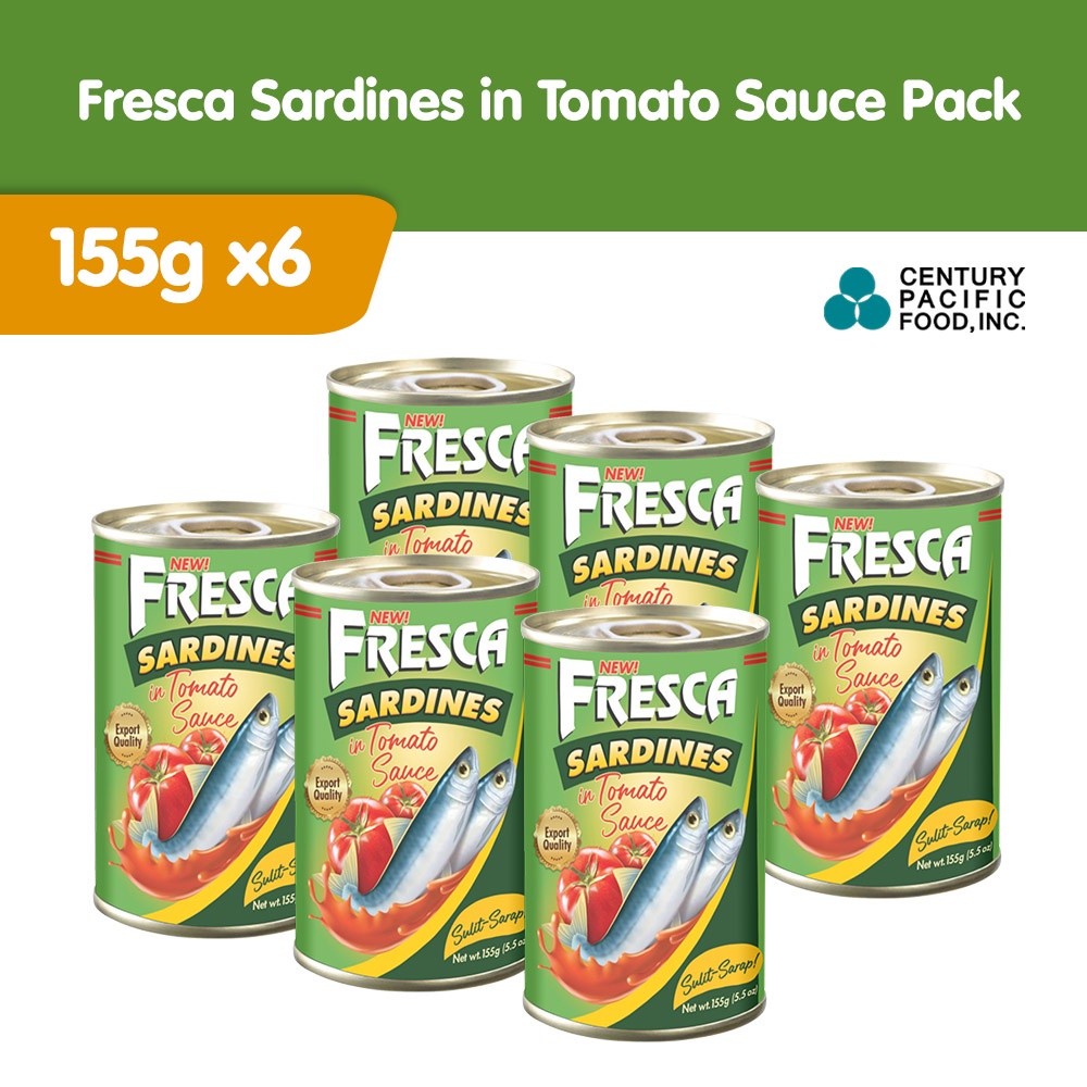 Fresca Sardines in Tomato Sauce 155g (Case of 6pcs) - Rich in Calcium ...