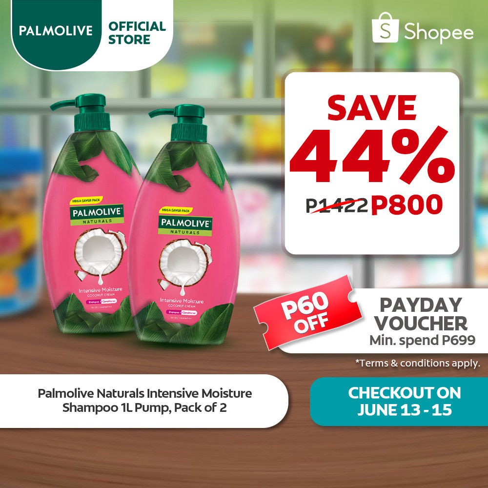 Palmolive Naturals Intensive Moisture Shampoo - with Coconut Cream, for ...