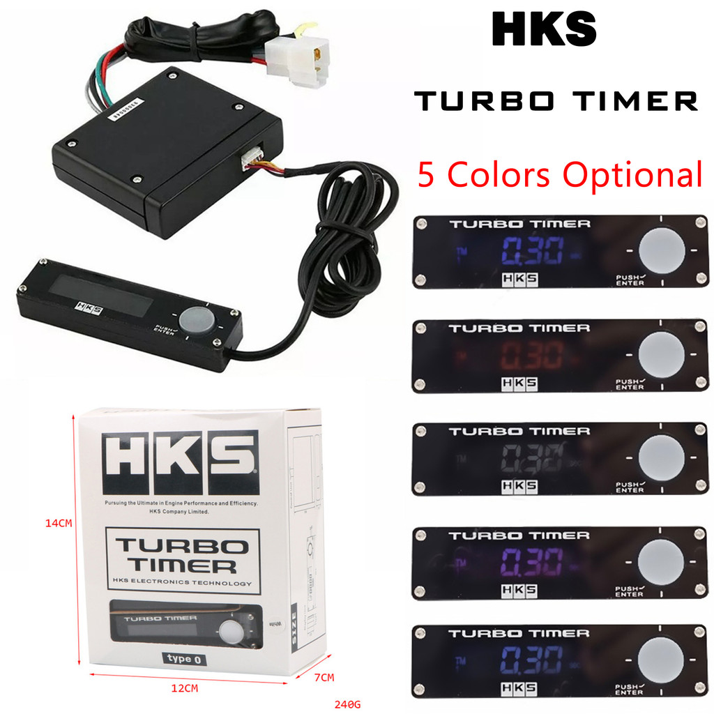 Universal Timer New 5 Colors in 1 HKS Type 0 Racing Car Turbo Timer ...