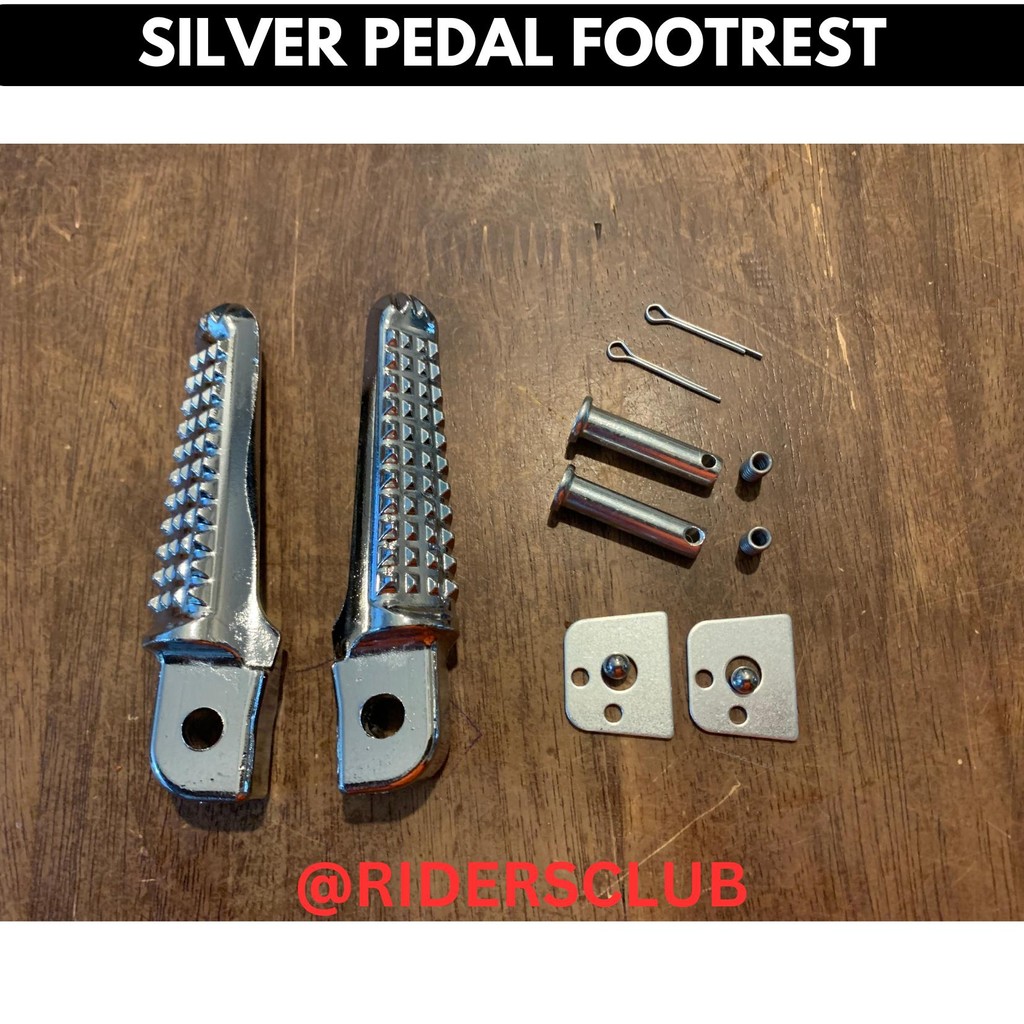 SILVER PEDAL FOOTREST for RUSI RAPID 150 with bolts for motorcycle FOOT ...