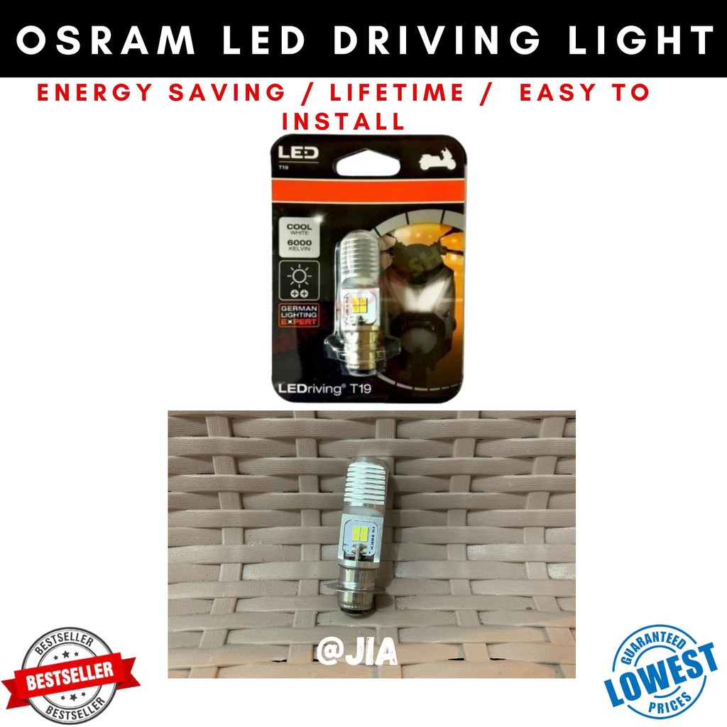 T19 OSRAM LED DRIVING LIGHT for HONDA CLICK 150i MOTORCYCLE HEADLIGHT ...