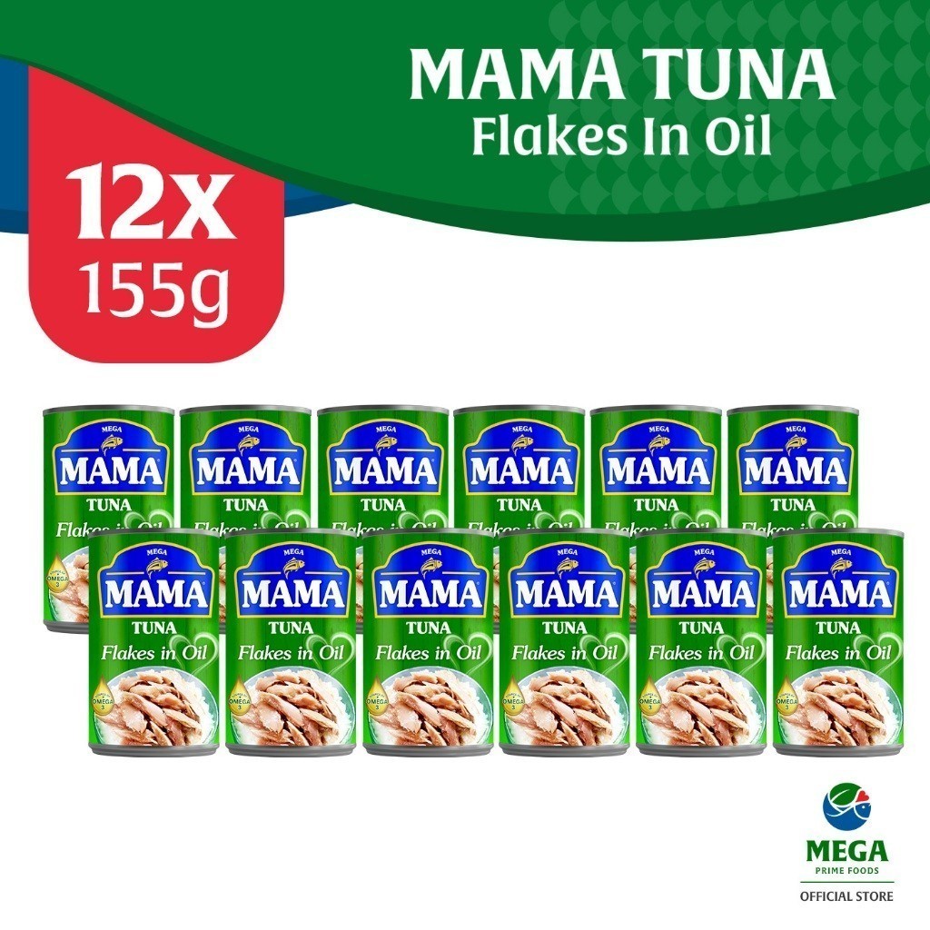 MAMA Tuna Flakes in Oil 155g by 12s | Shopee Philippines