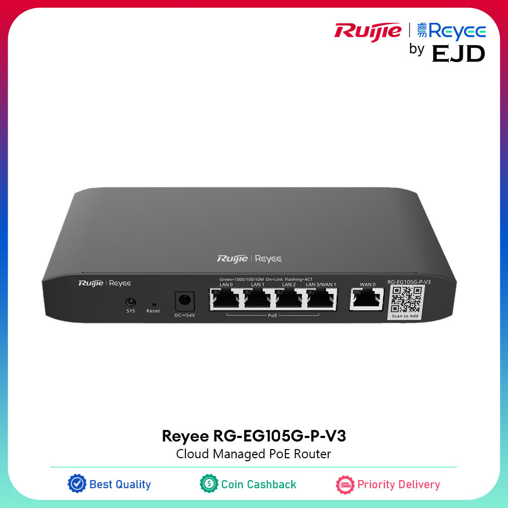 Reyee RG-EG105G-P-V3 Cloud Managed PoE Router | Ruijie Networks by EJD | Shopee Philippines