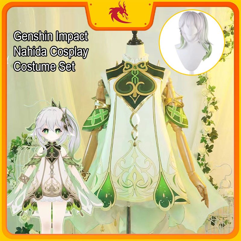 Genshin Impact Nahida Cosplay Costume Dress Cos Anime Game Halloween ...