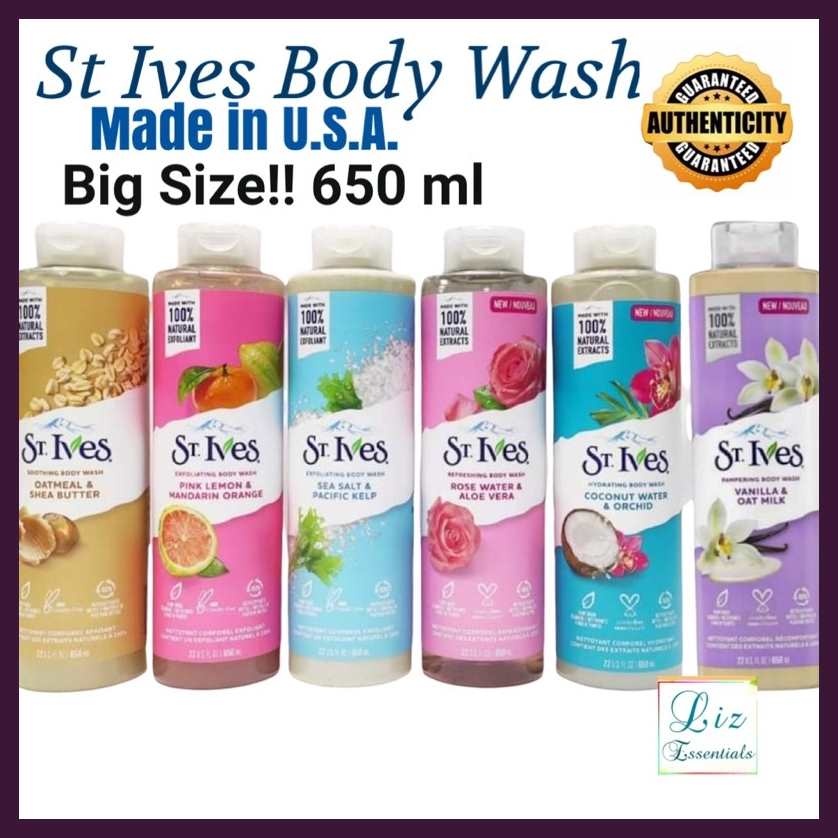 Authentic.vB@St.&XU`Ives;tC`Body&Wash`AV&650ml | Shopee Philippines