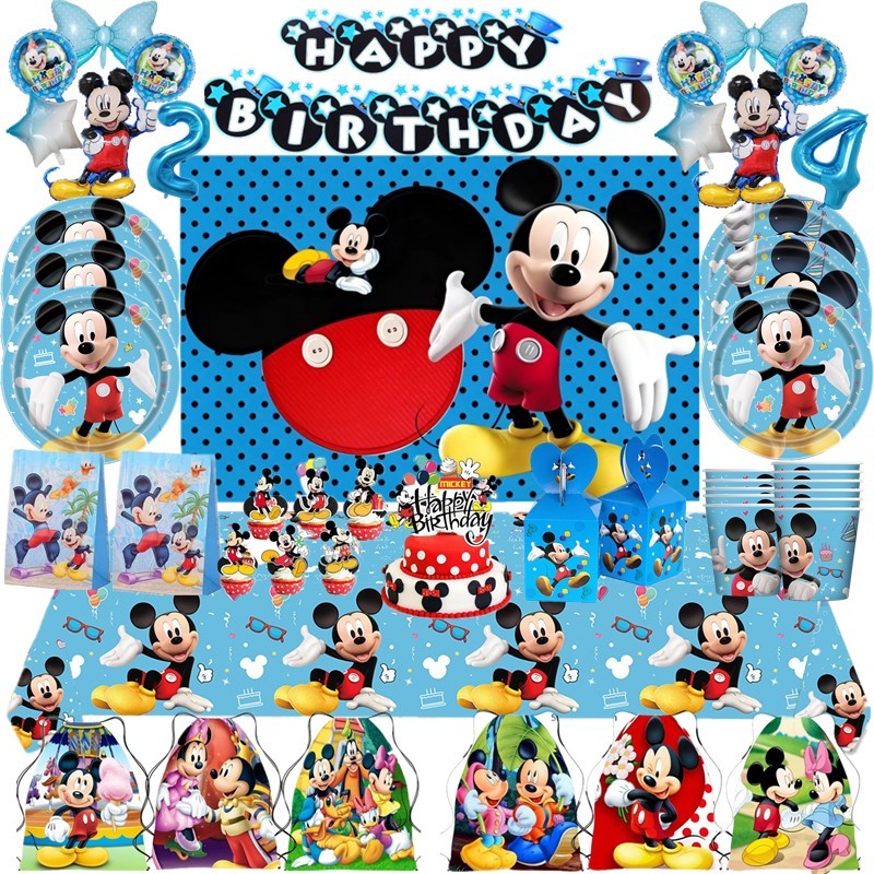 Mickey Mouse Birthday Decoration Mickey Paper Towel Tablecloth Plate ...