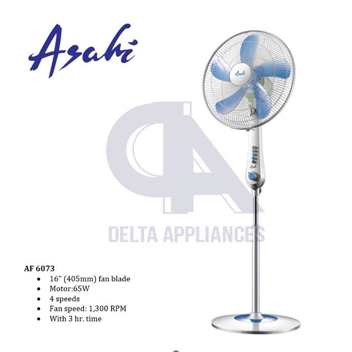 Asahi Stand Fan 16" Affinity Original w/ 1 Year Warranty AF 6073 ...