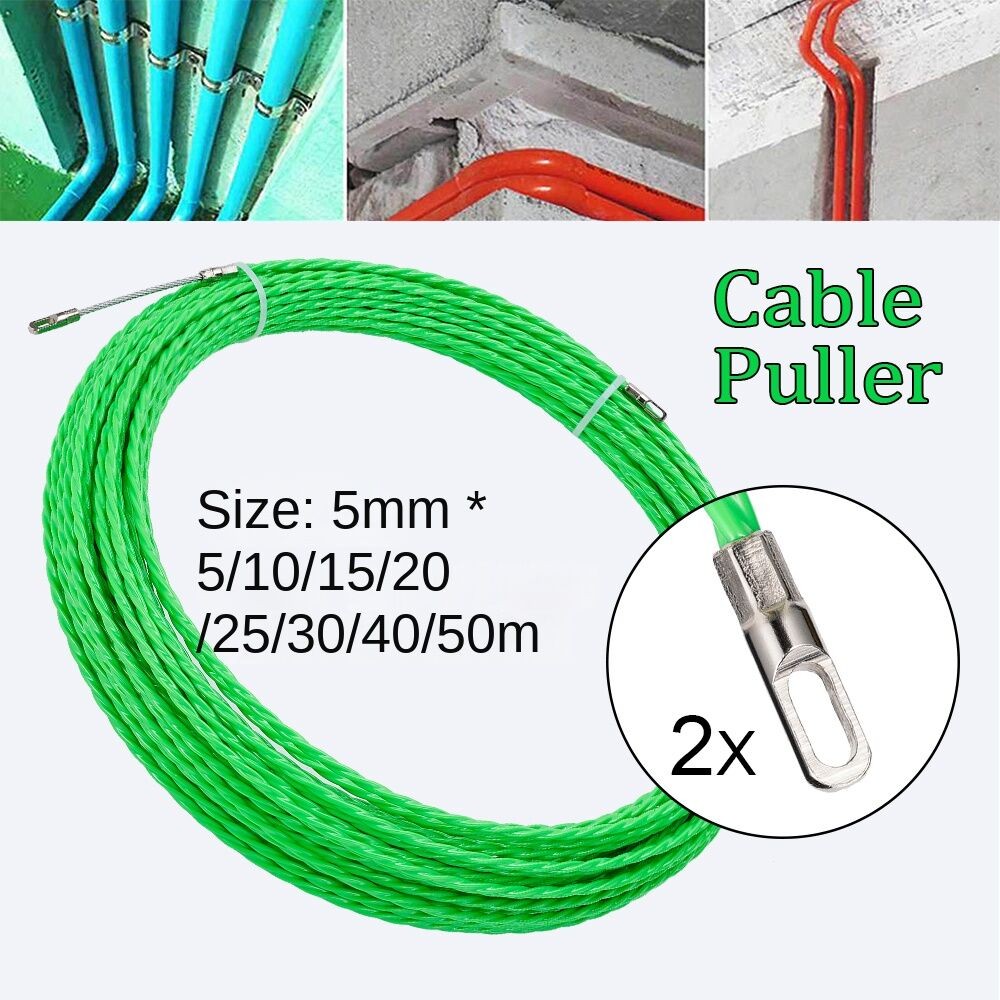 5mm 5M-50M Cable Push Puller POM Wire Duct Fish Tape Conduit Ducting ...