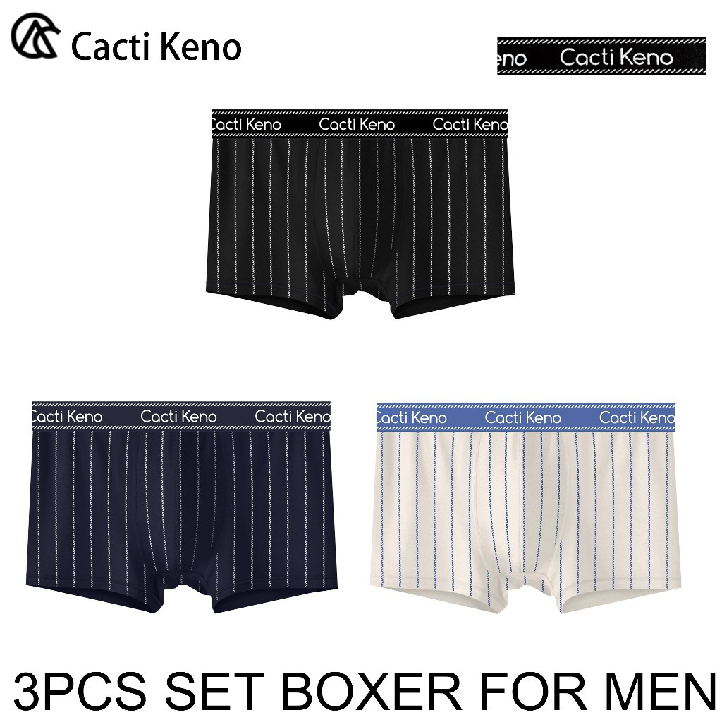 3pcs Cacti Keno Men's Plus Size Organic Cotton Boxer Brief for Men ...