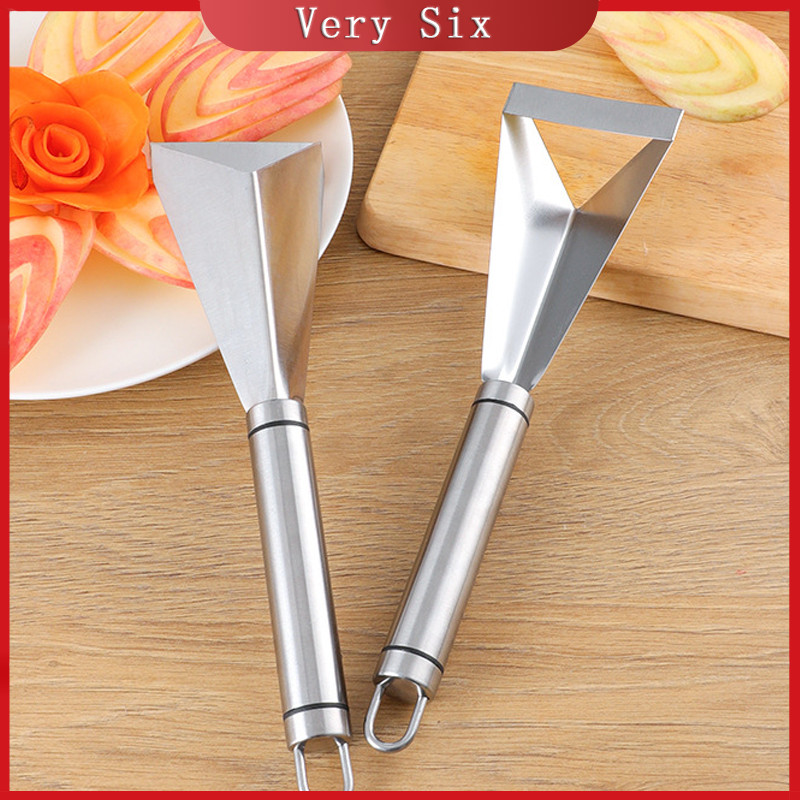 Triangle Fruit Carving Knife Stainless Steel Fruit Vegetable Non-slip ...