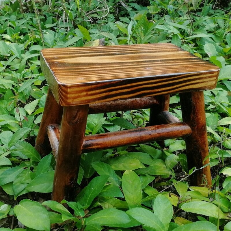 Wooden Stool Solid Wood Low Stool Log Vintage Wooden Stool Children ...