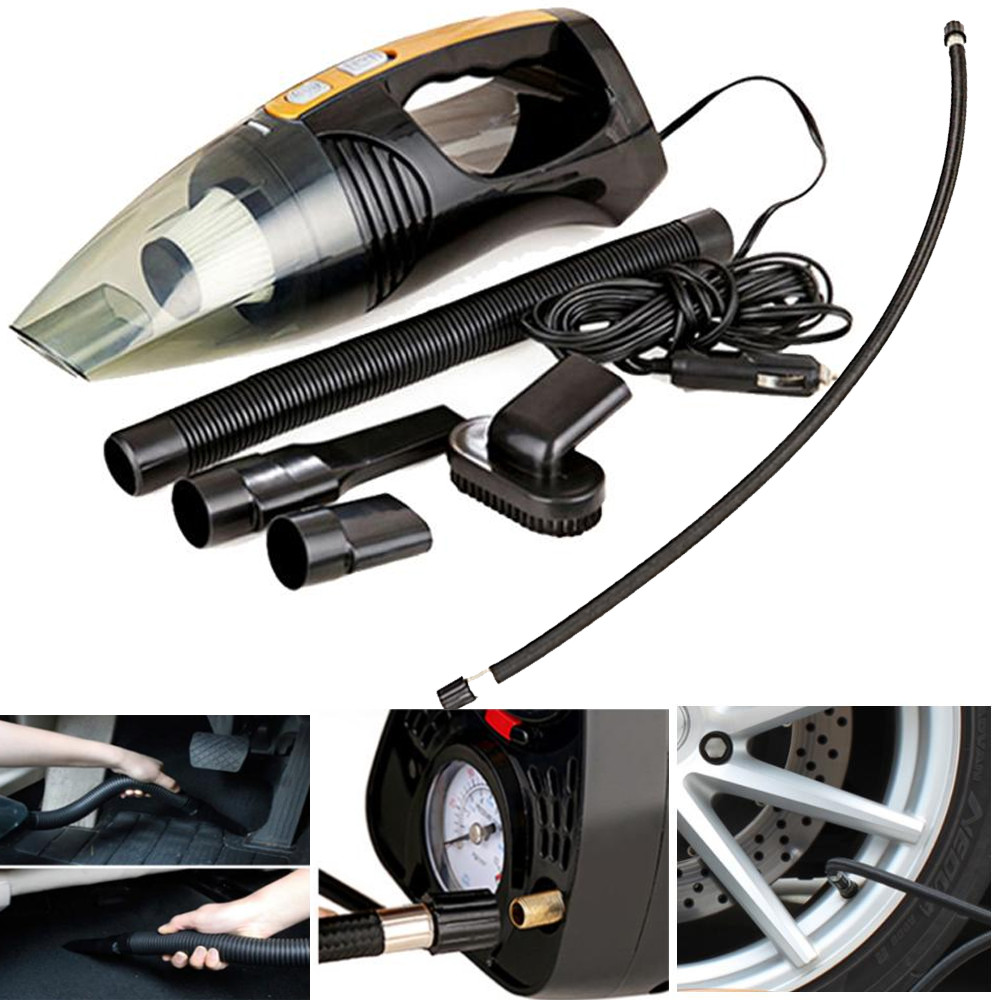 4 In 1 Car Tire inflator Vacuum Cleaner Tire Air Pump inflator Vehicle ...