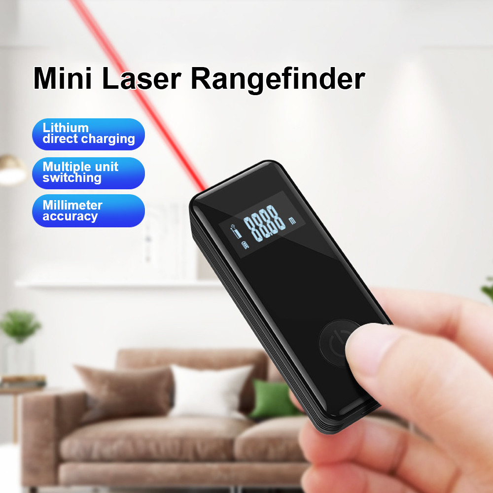 30M Mini Smart Laser Distance Meter Measure Infrared Rangefinder USB ...