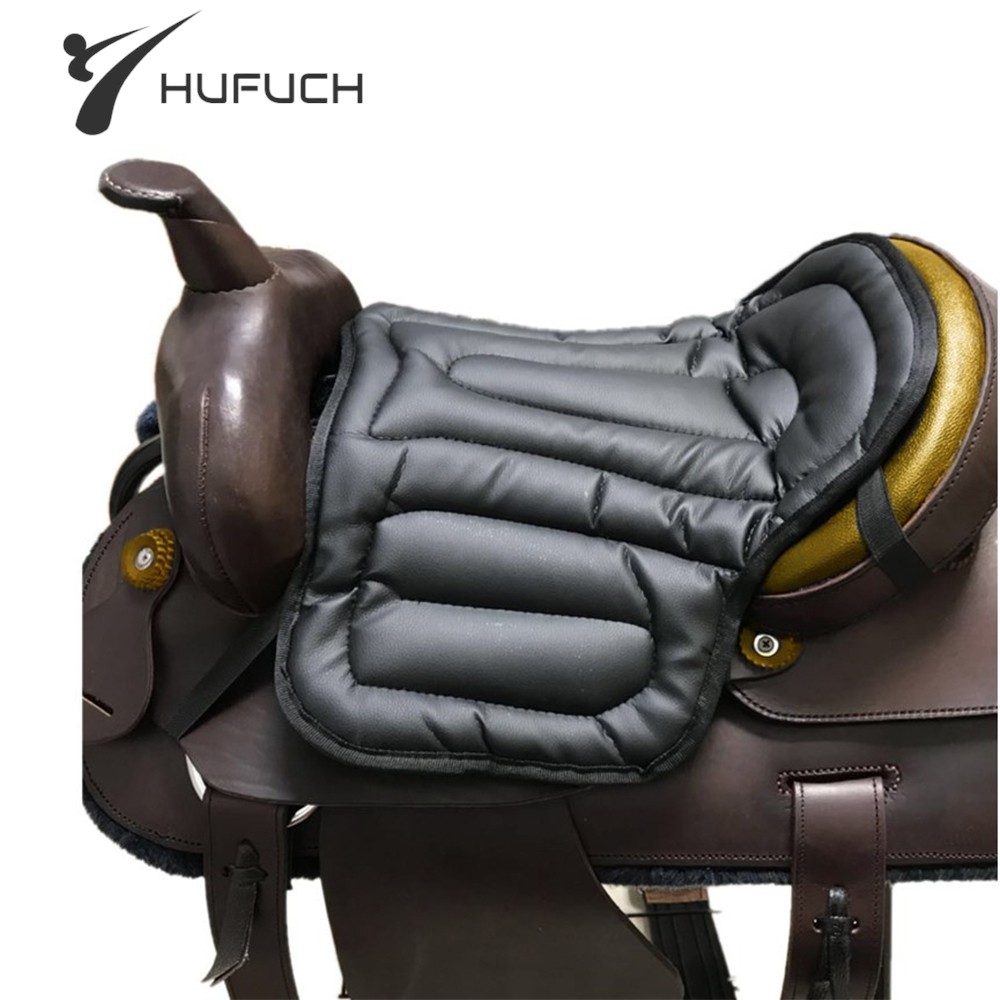 Horse Riding Saddle Pad artificial leather Shock Soft Equestrian Seat Pad Western Long Saddle ...