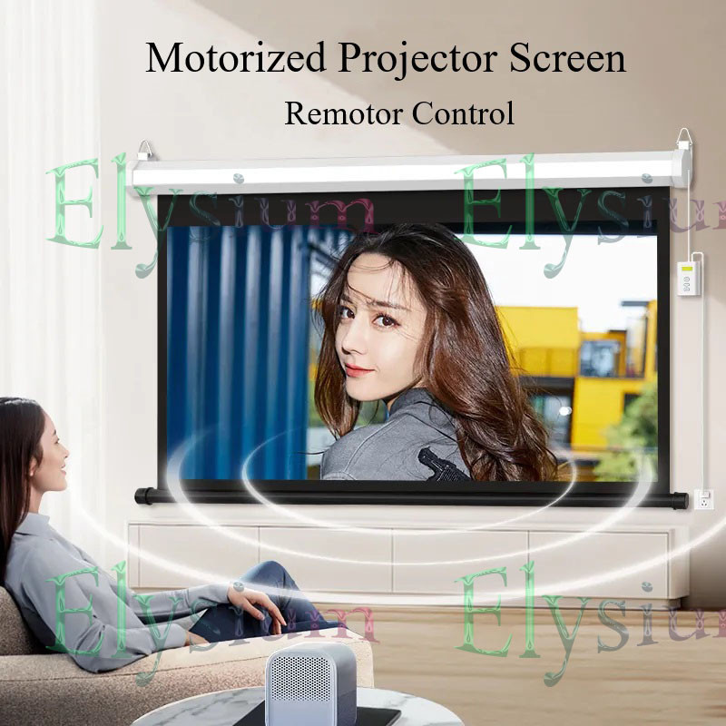 Motorized Projector Screen HD Projector Screen with Remote Control ...