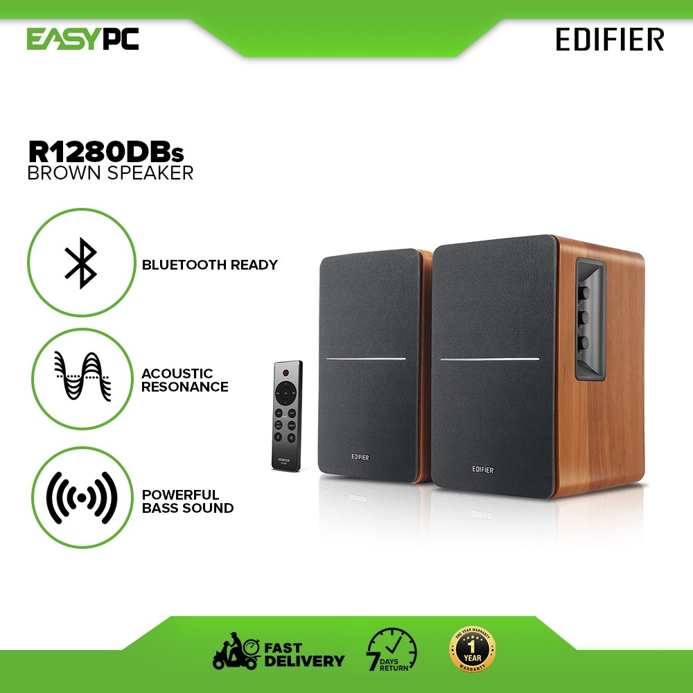 Edifier R1280DBs Speaker Brown, Supports Bluetooth, Optical, Coaxial ...