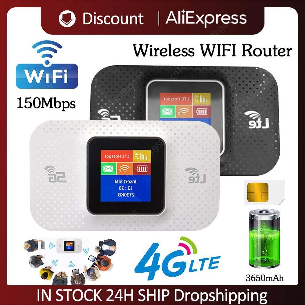 4G Lte WIFI Router Sim Card Slot Wireless Portable Router 3650mAh Unlock Modem 150Mbps Mini ...