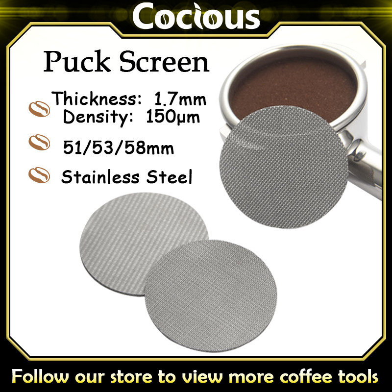 Cocious 51/53/58mm 150um Puck Screen Coffee Bottomless Portafilter Mesh ...