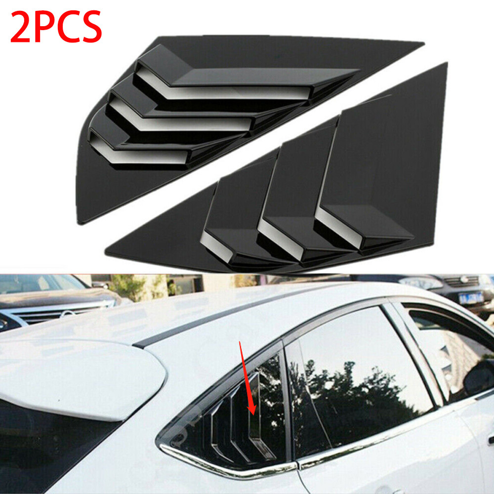 ⚔1 Pairs Rear Window Louvers Car Vent Side Tuyere Louvers Vent For Ford ...