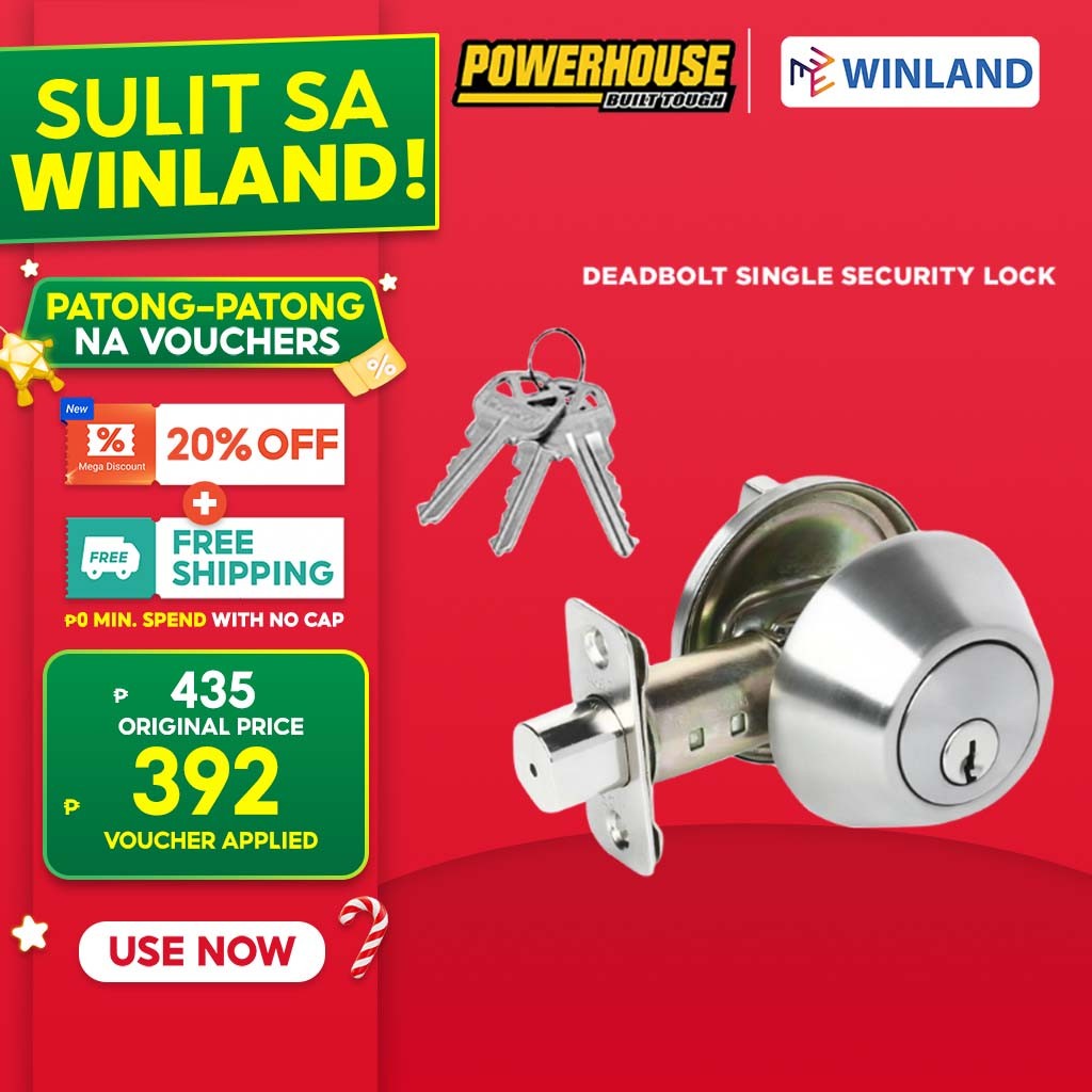 Powerhouse by Winland Single Deadbolt Lock | Deadbolt Single Security ...