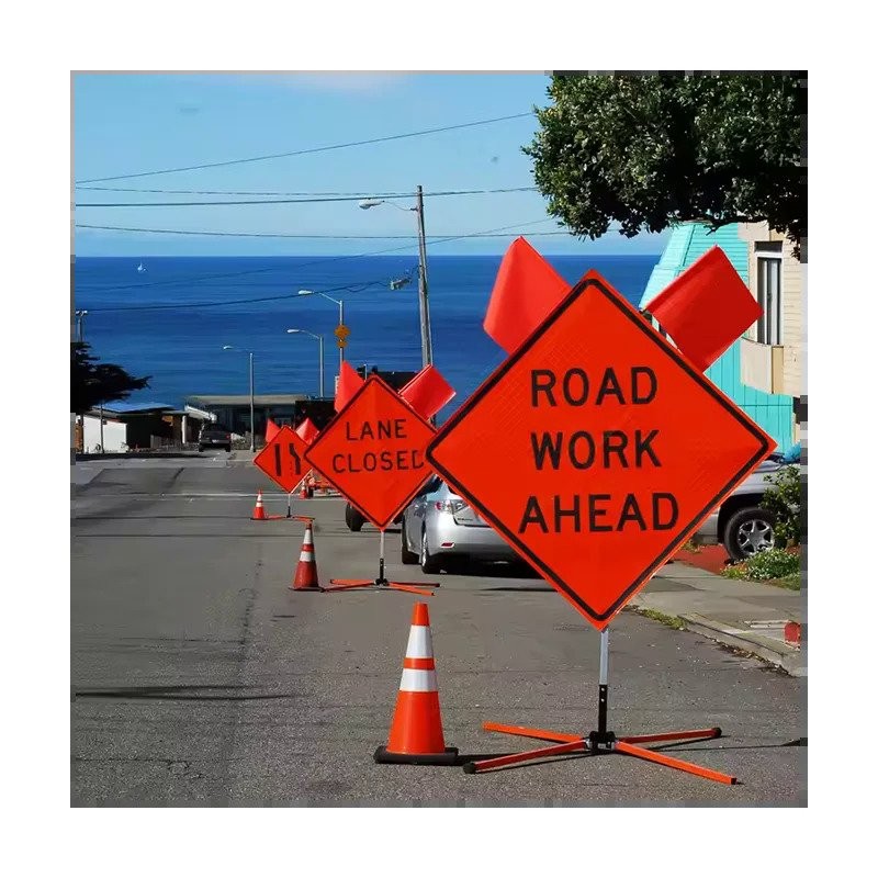 road work ahead roll up construction signs for safety | Shopee Philippines