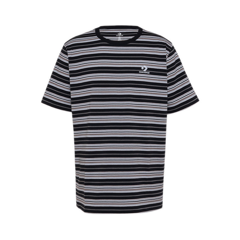Converse Loose Fit Striped Men's Tee - Converse Black Stripe | Shopee ...
