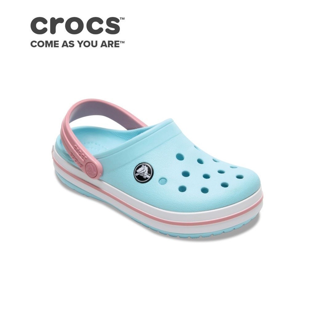 Crocs Kids Crocband Clog in Ice Blue White | Shopee Philippines