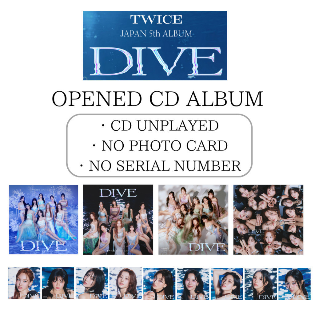 TWICE DIVE JAPAN 5th ALBUM CD / NAYEON JEONGYEON MOMO SANA JIHYO MINA ...