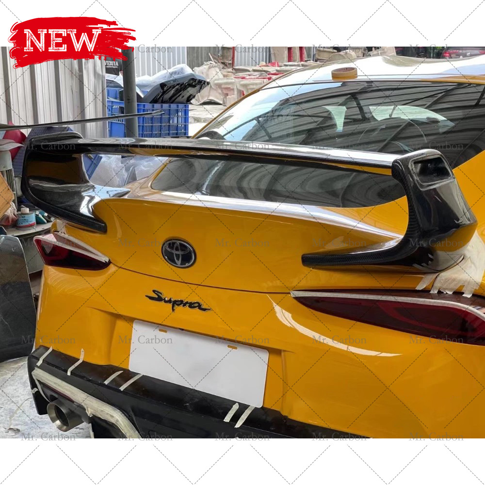 ⚕LIP FOR SUPRA A90 ST STYLE CARBON FIBER GLASS GT WING TRIM BODY KIT ...