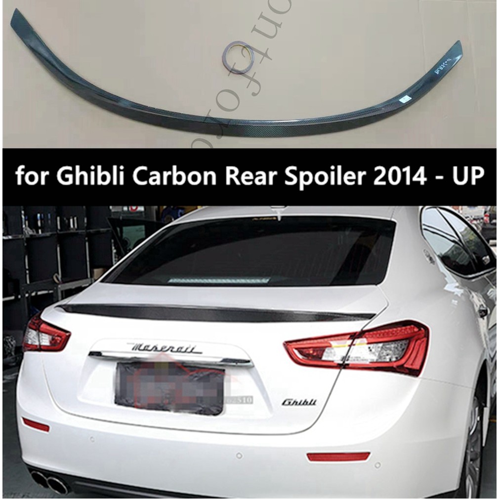 ️For Maserati Ghibli Carbon Fiber rear spoiler Rear trunk wing Gloss ...